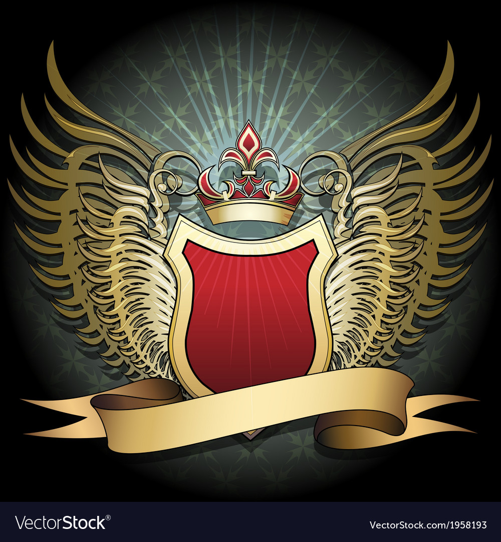 Ruby shield Royalty Free Vector Image - VectorStock