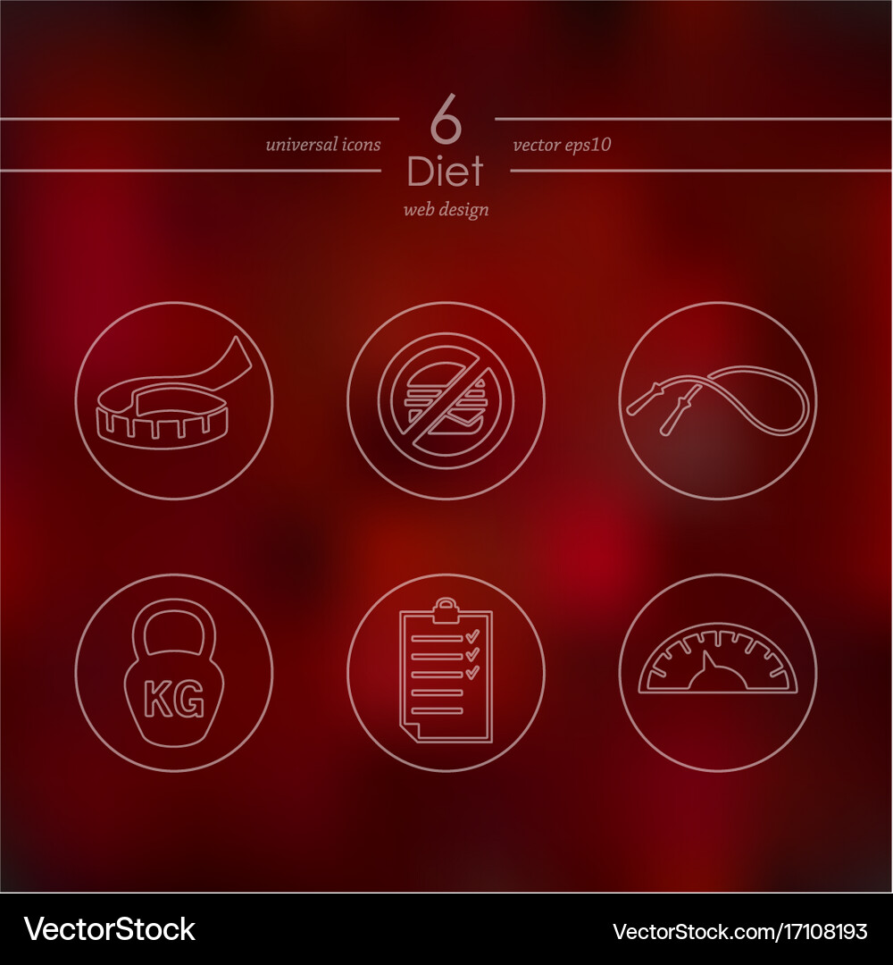 Set of diet icons Royalty Free Vector Image - VectorStock