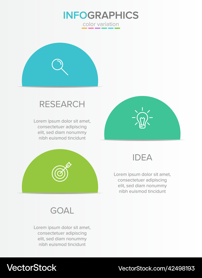 Vertical infographic design with icons and 3 Vector Image