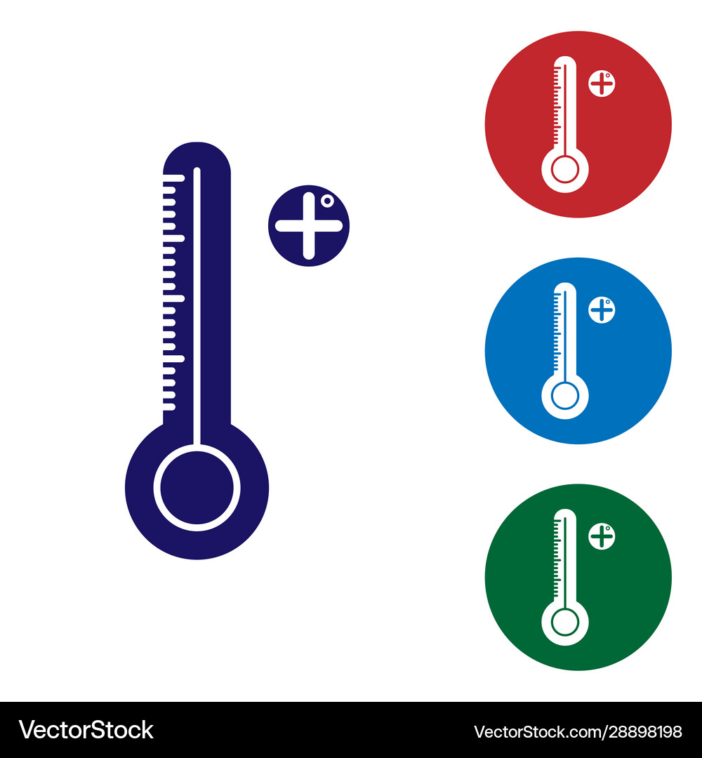 Blue medical digital thermometer Royalty Free Vector Image