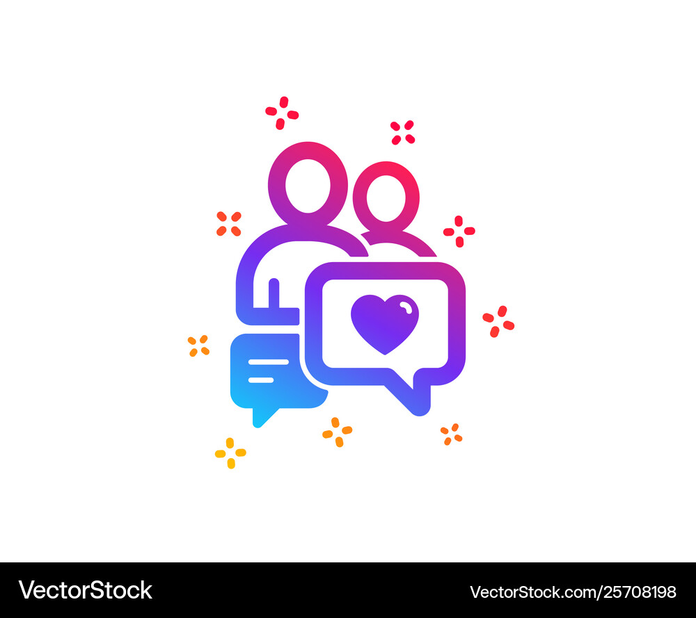 Couple communication icon love chat symbol Vector Image