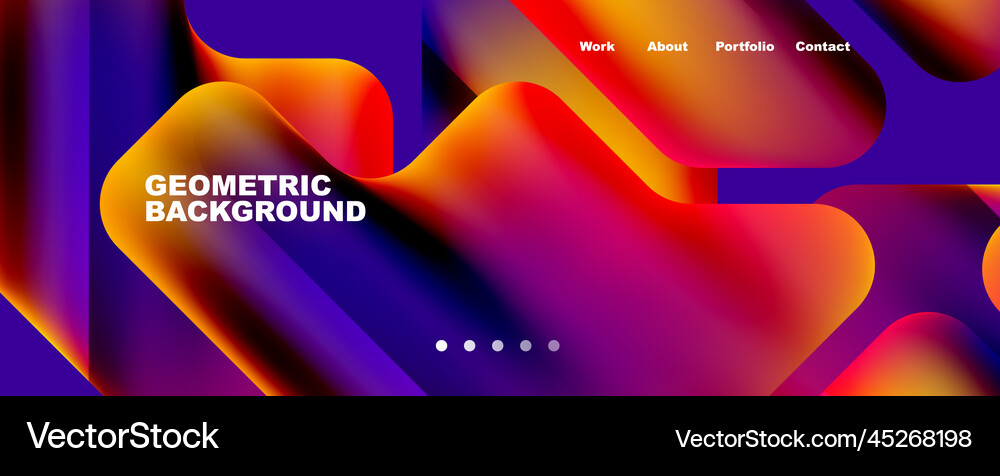 Geometric fluid shapes with liquid colors abstract