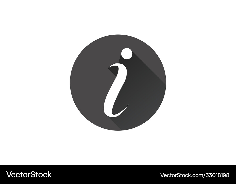 Information icon info simple sign symbol logo Vector Image
