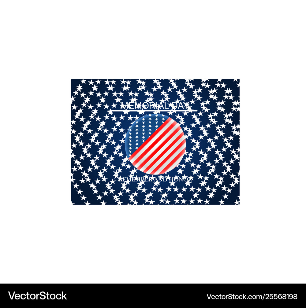 Memorial day remember and honor with usa circle Vector Image