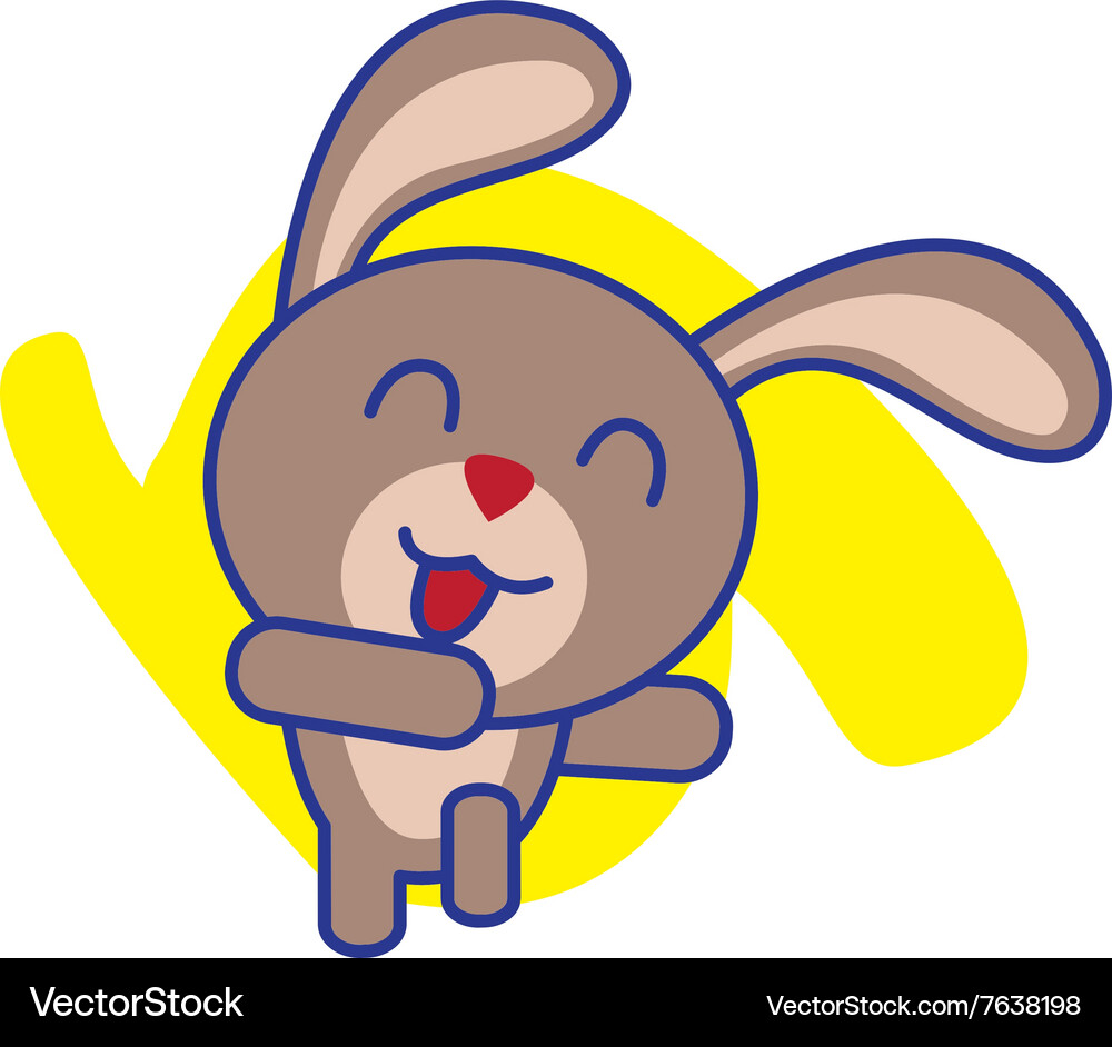 Rabbit dancing Royalty Free Vector Image - VectorStock