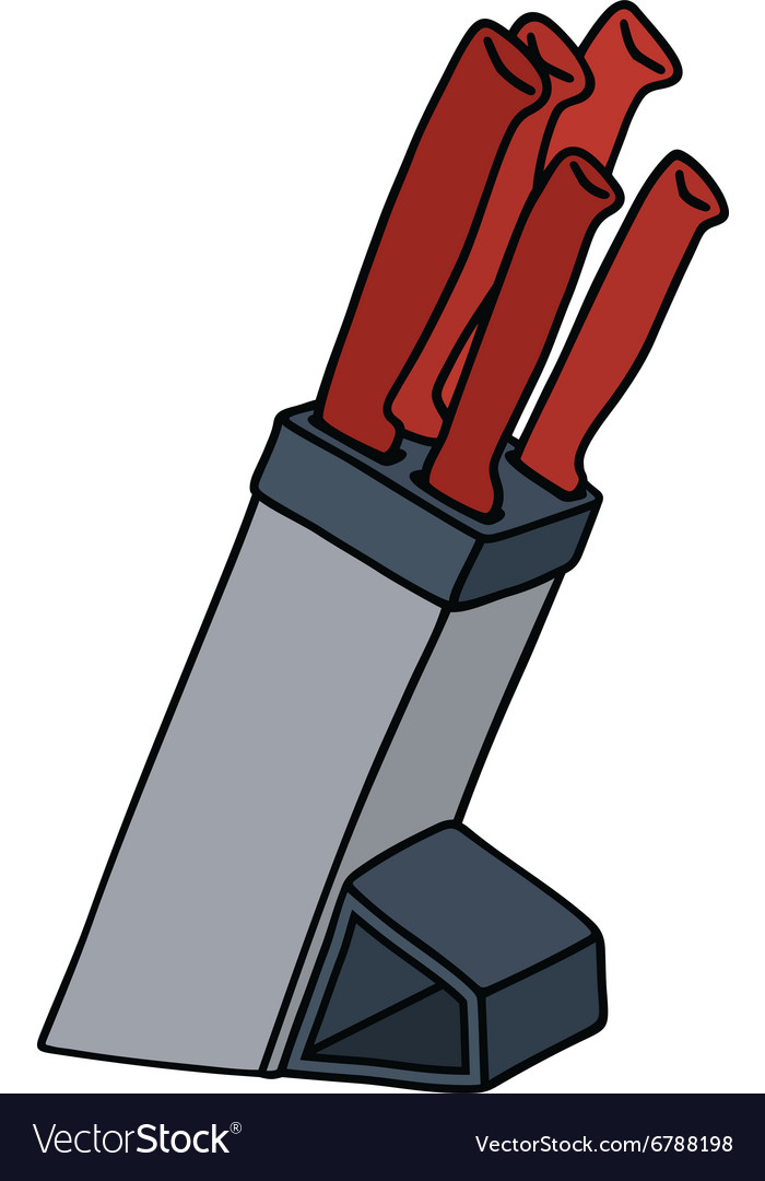 Set kitchen knives Royalty Free Vector Image - VectorStock