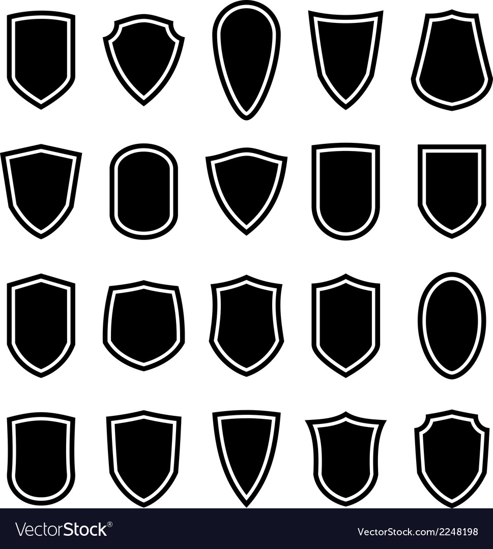 Set Of Shields Royalty Free Vector Image Vectorstock