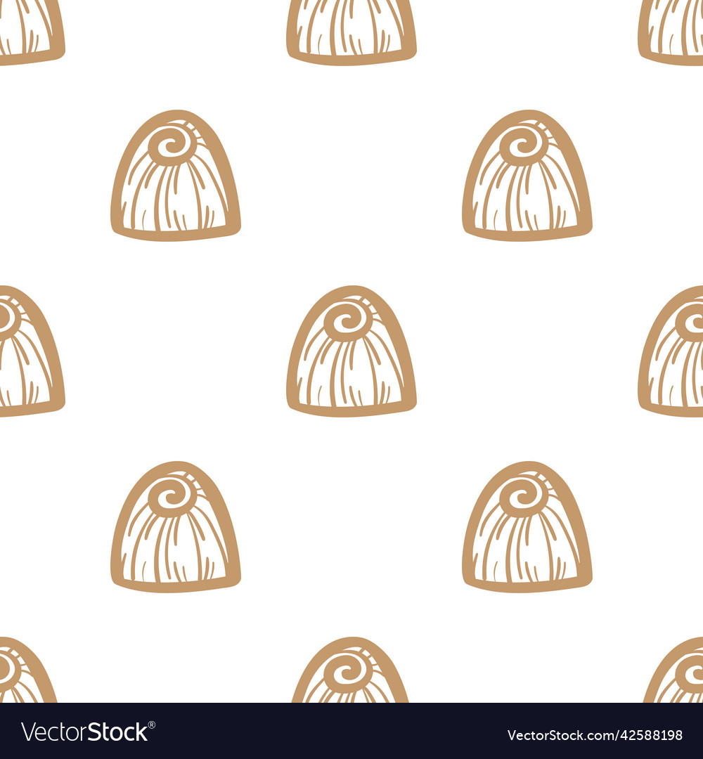 Sketched candy seamless pattern engraved doodle Vector Image