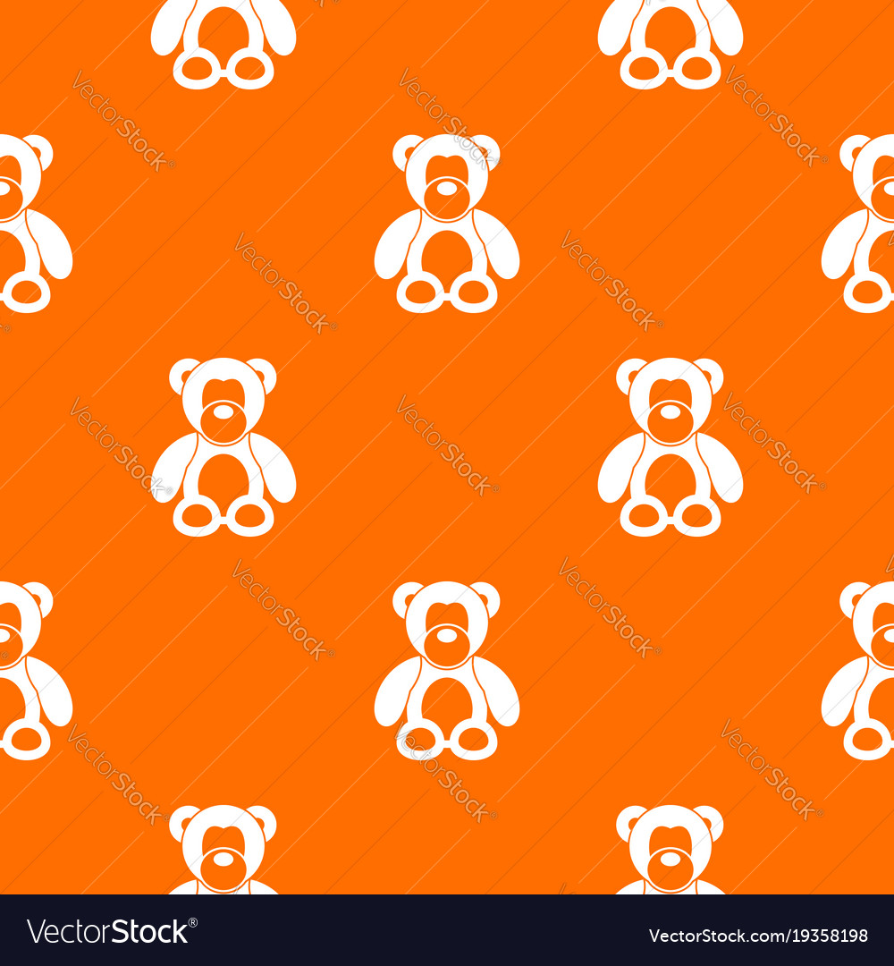 Teddy bear pattern seamless Royalty Free Vector Image