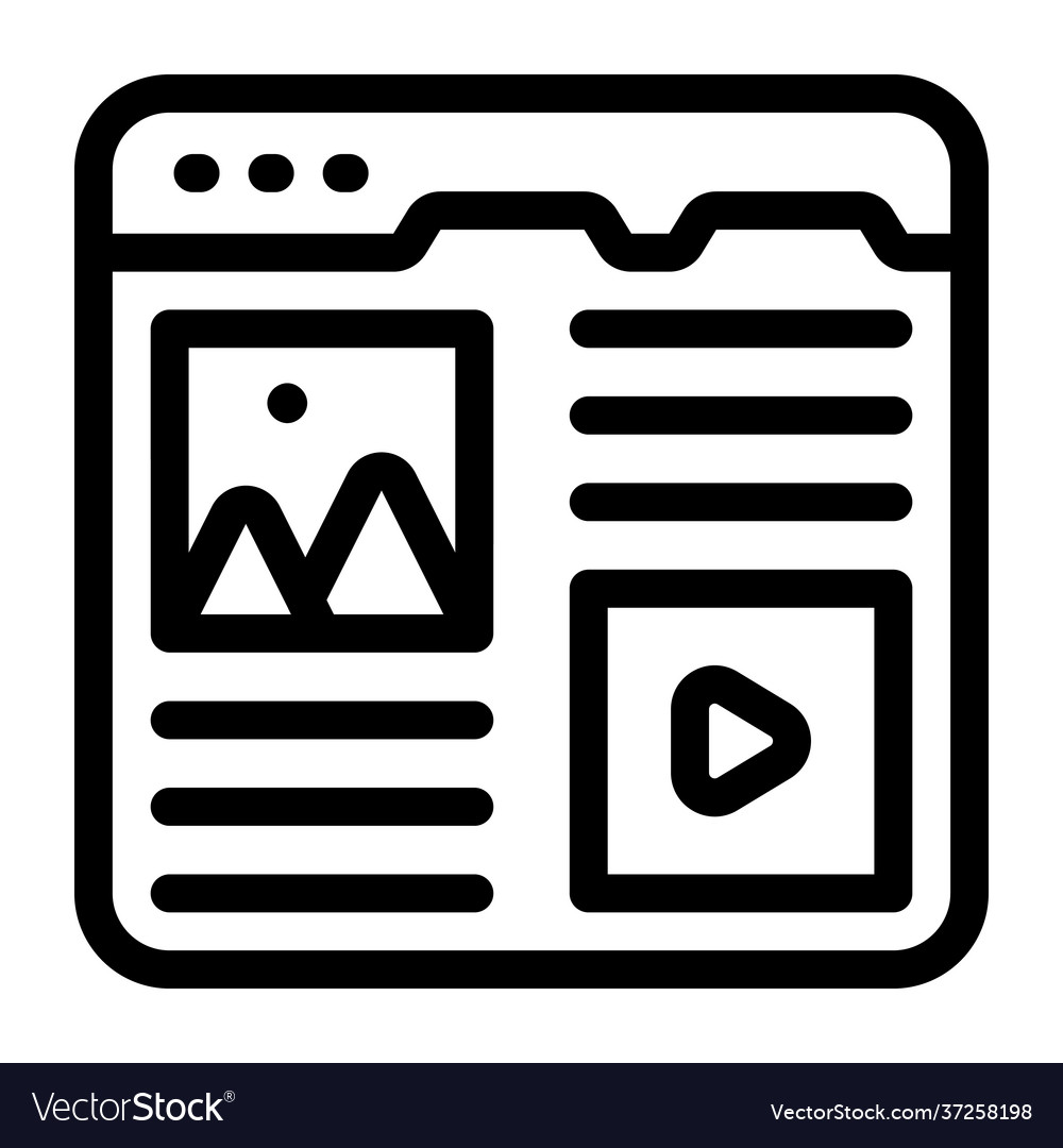 Website interface Royalty Free Vector Image - VectorStock