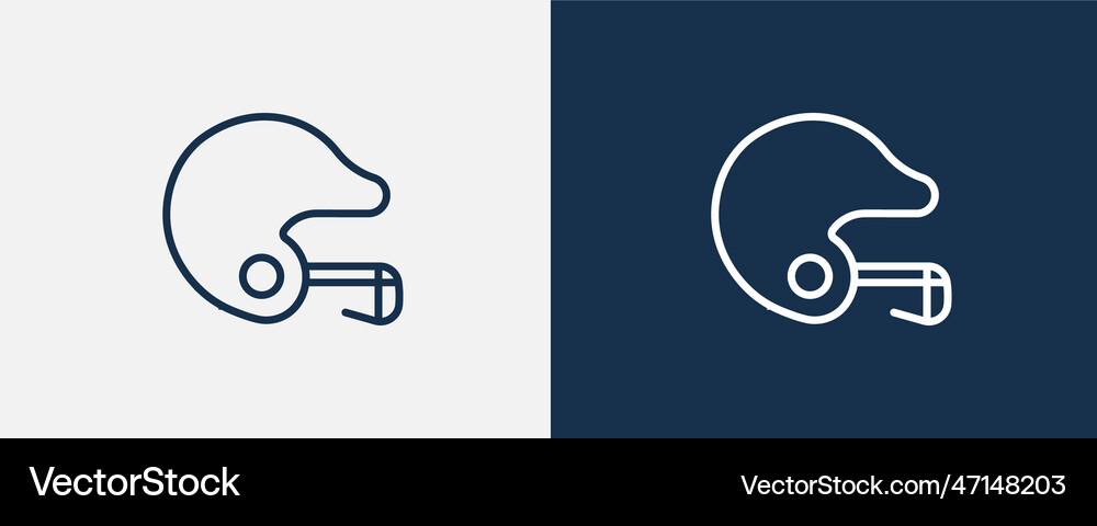 Baseball helmet icon outline helmet icon Vector Image