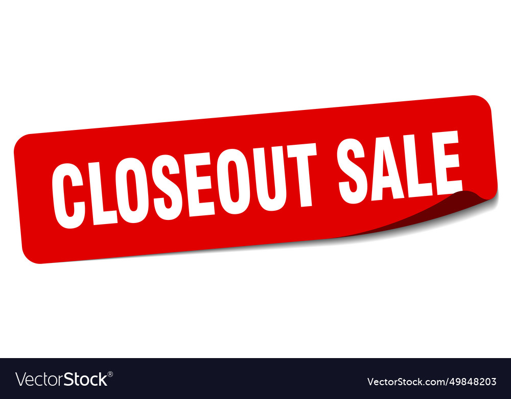 Closeout sale sticker label Royalty Free Vector Image