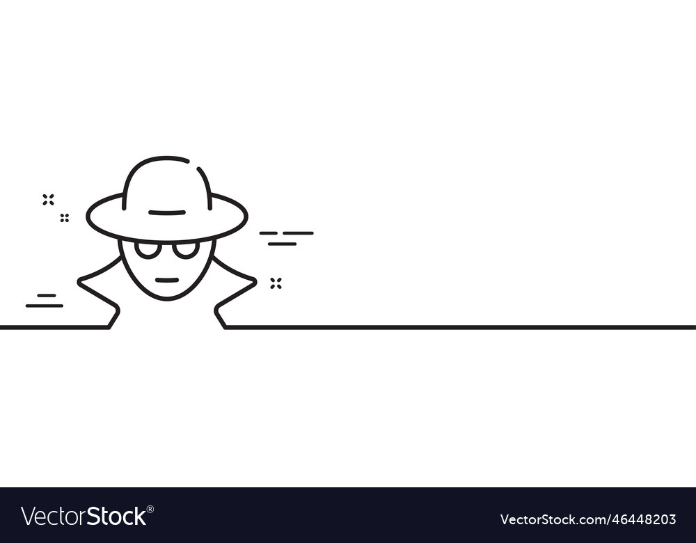 Fraud line icon spy of thief sign Royalty Free Vector Image Fraud line icon spy of thief sign Royalty Free Vector Image