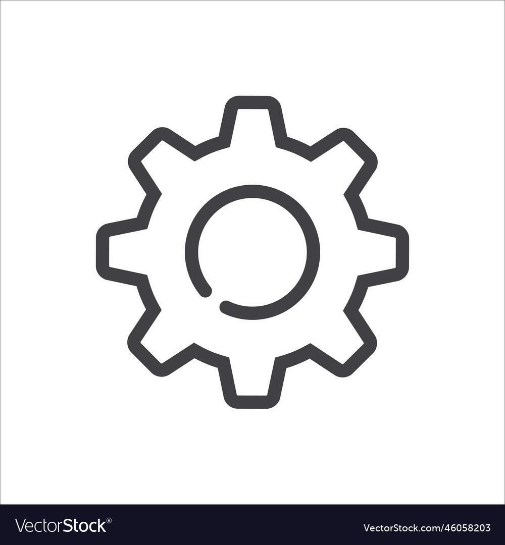 Gear linear icon Royalty Free Vector Image - VectorStock Gear linear icon Royalty Free Vector Image - VectorStock
