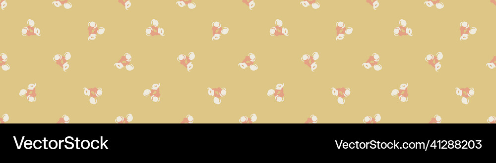 Gender neutral floral seamless border Royalty Free Vector