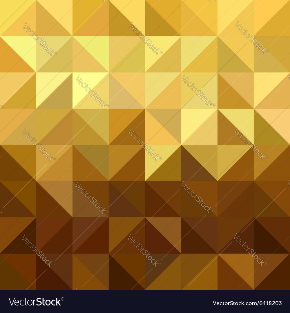 Gold triangle square seamless pattern low poly Vector Image