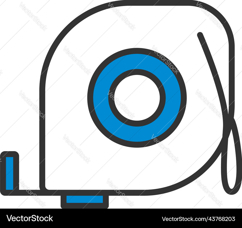 Icon of constriction tape measure Royalty Free Vector Image
