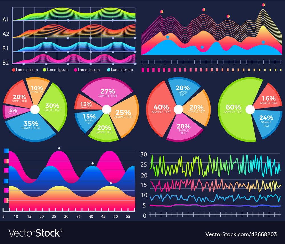 Intelligent technology hud interactive panel data Vector Image