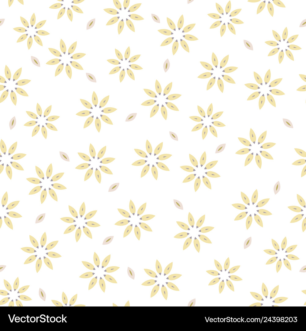 Spring flower motif daisy style seamless Vector Image