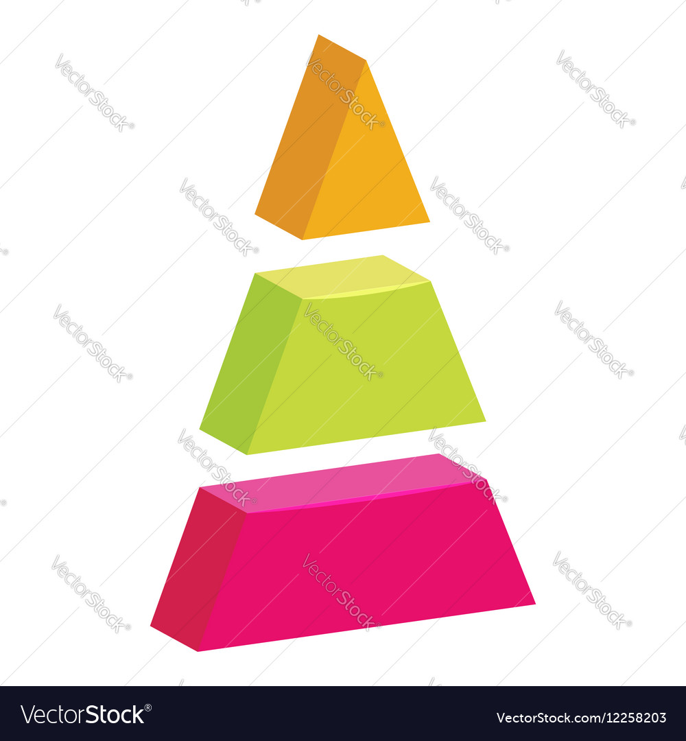 Triangle divided icon cartoon style Royalty Free Vector Triangle divided icon cartoon style Royalty Free Vector