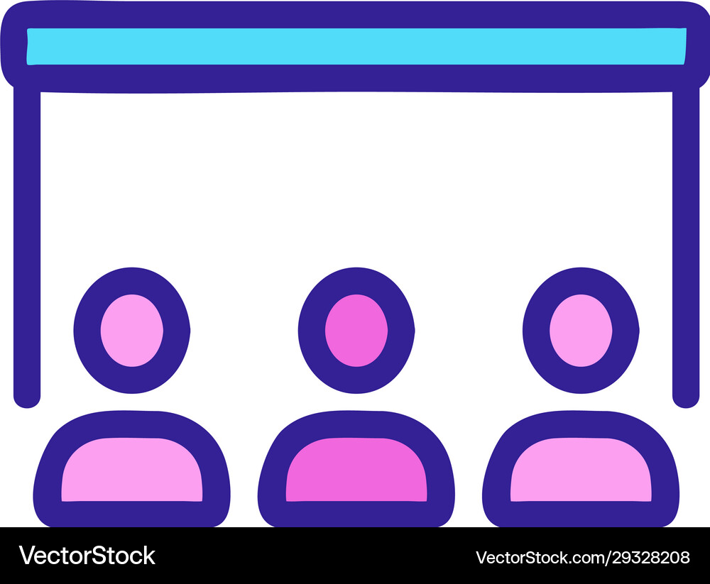 Academy icon isolated contour symbol Royalty Free Vector