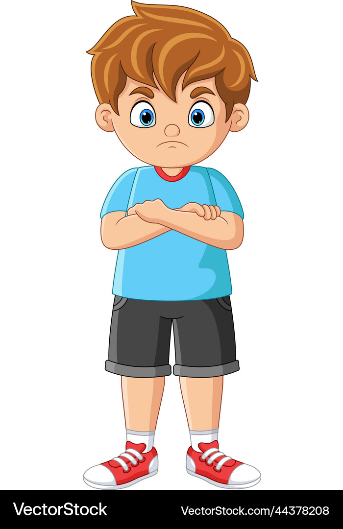 Angry Boy Expression Royalty Free Vector Image