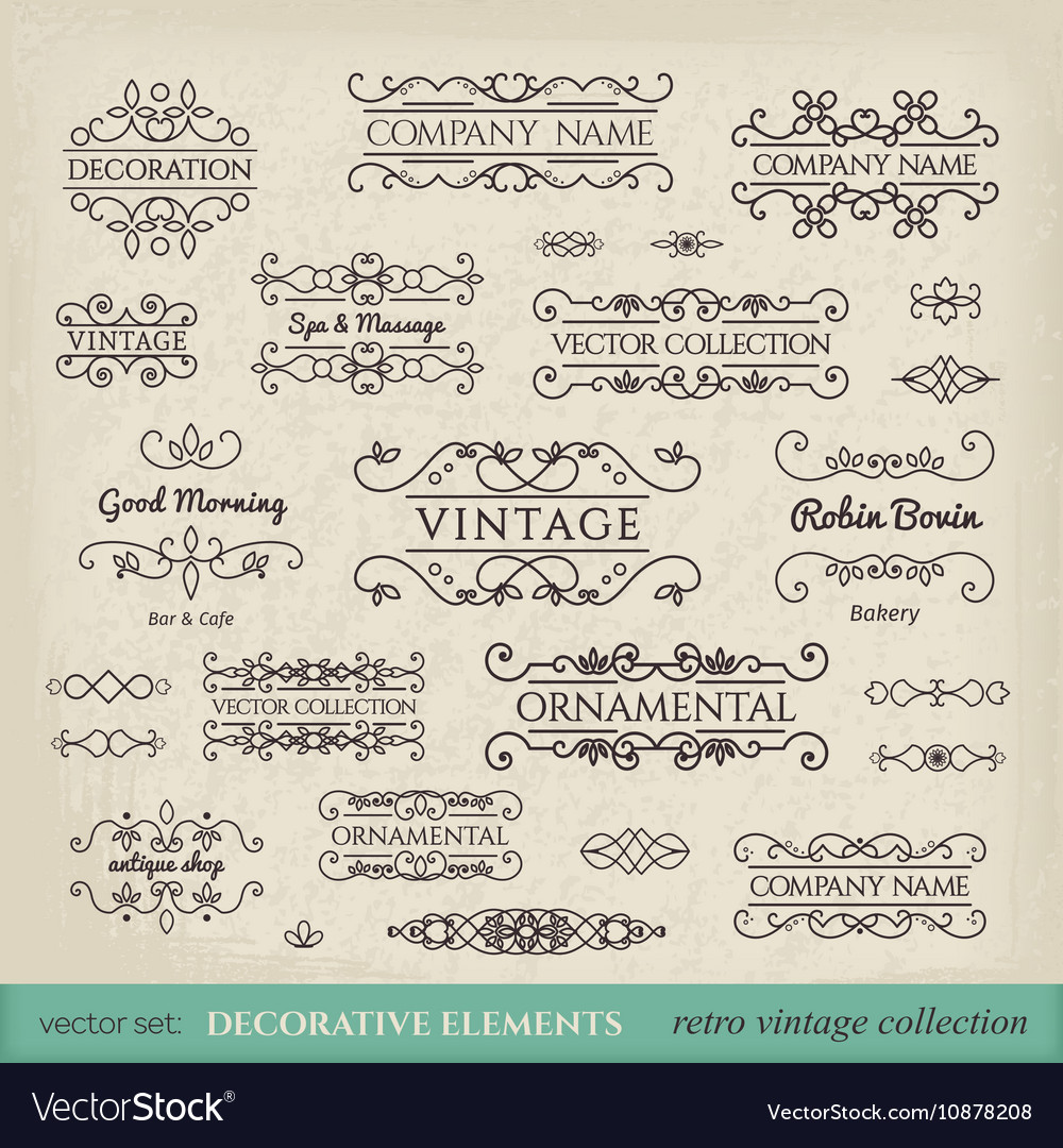 Calligraphic design elements Royalty Free Vector Image