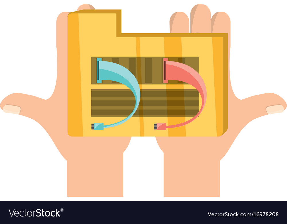 Digital folder symbol Royalty Free Vector Image