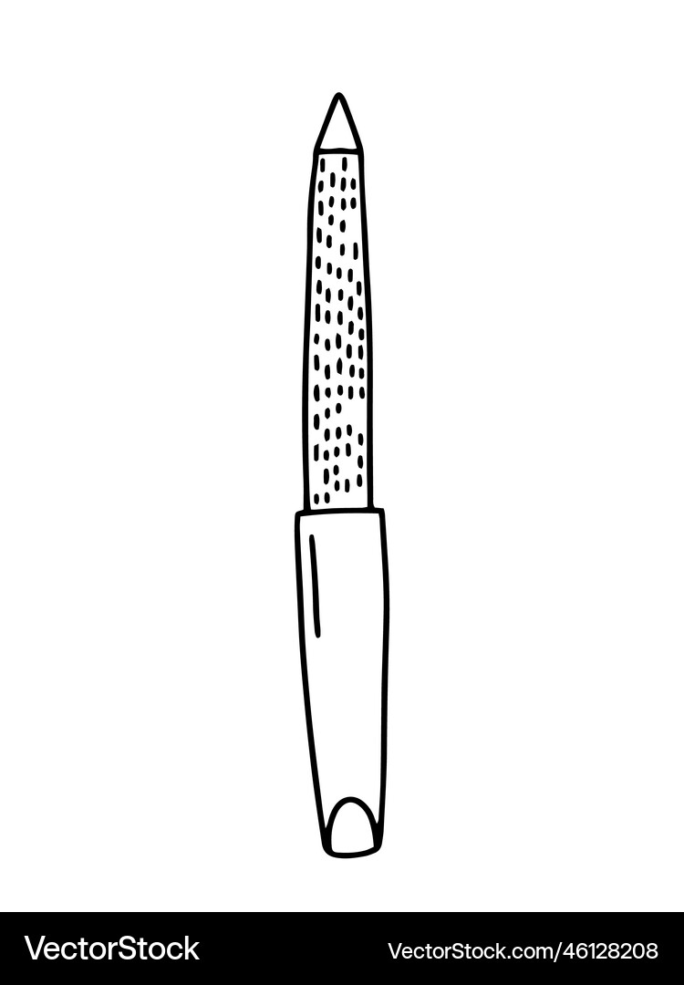 Nail file doodle Royalty Free Vector Image - VectorStock