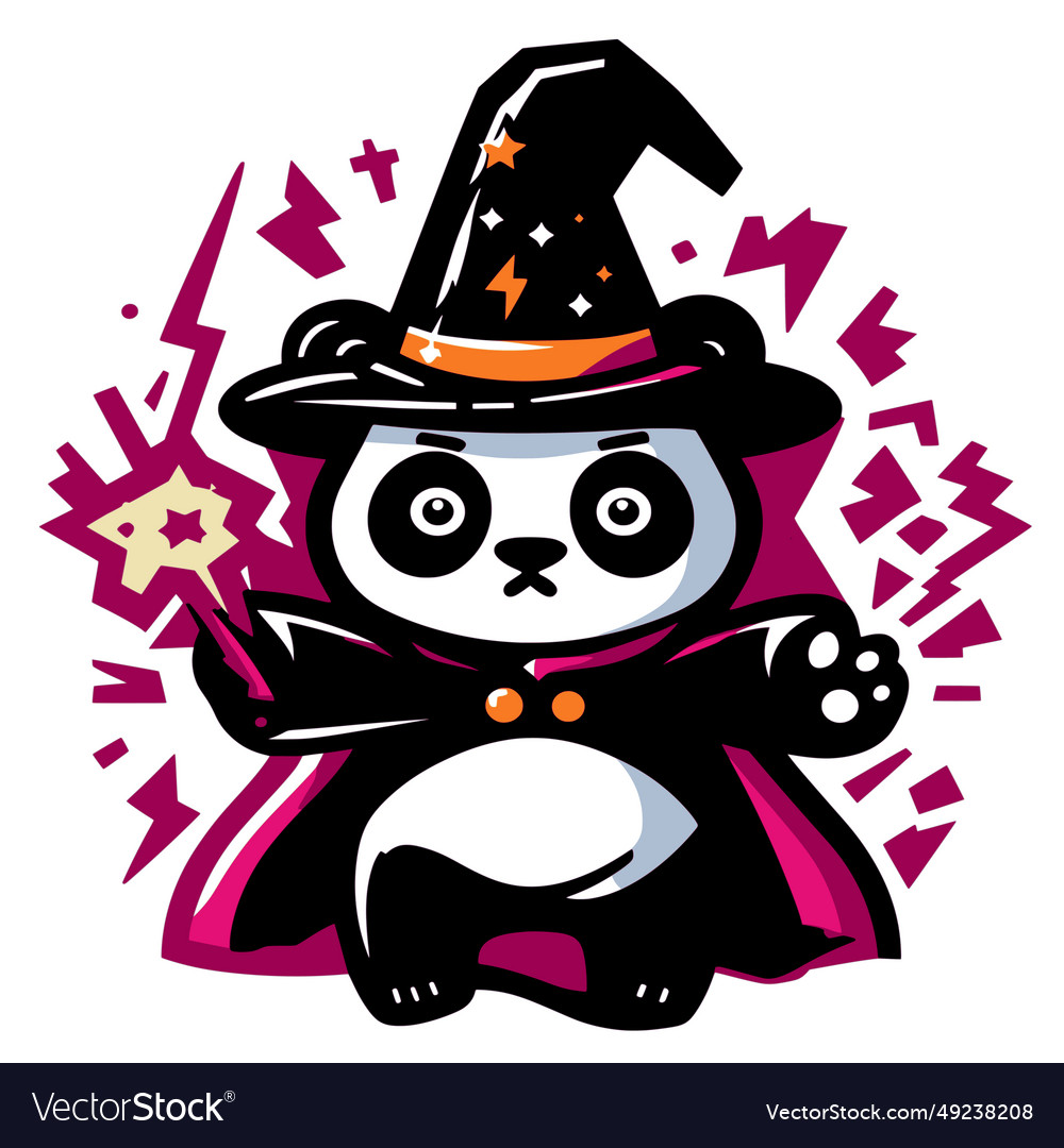 Panda wizard Royalty Free Vector Image - VectorStock