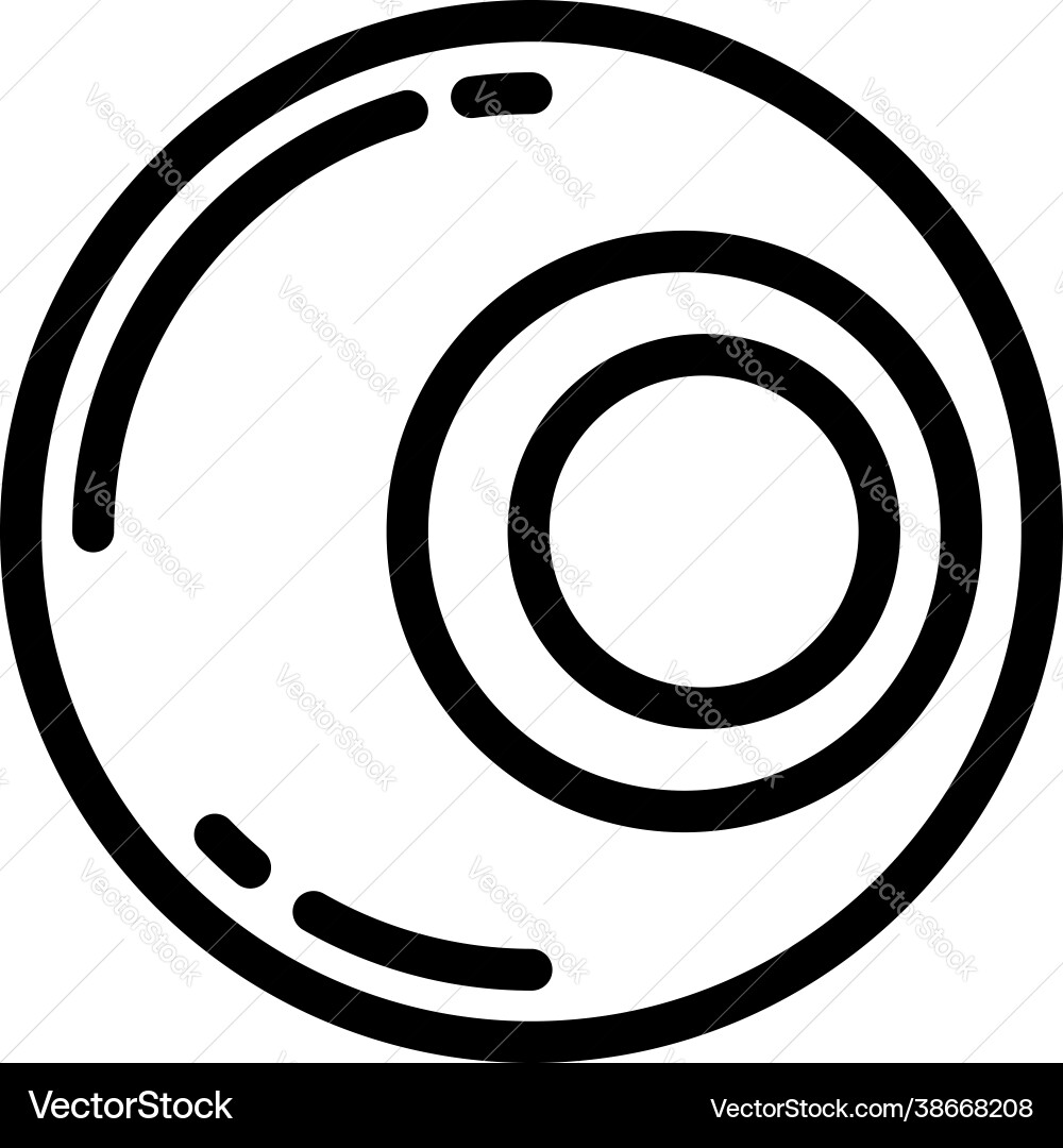 Soft contact lens icon outline style Royalty Free Vector
