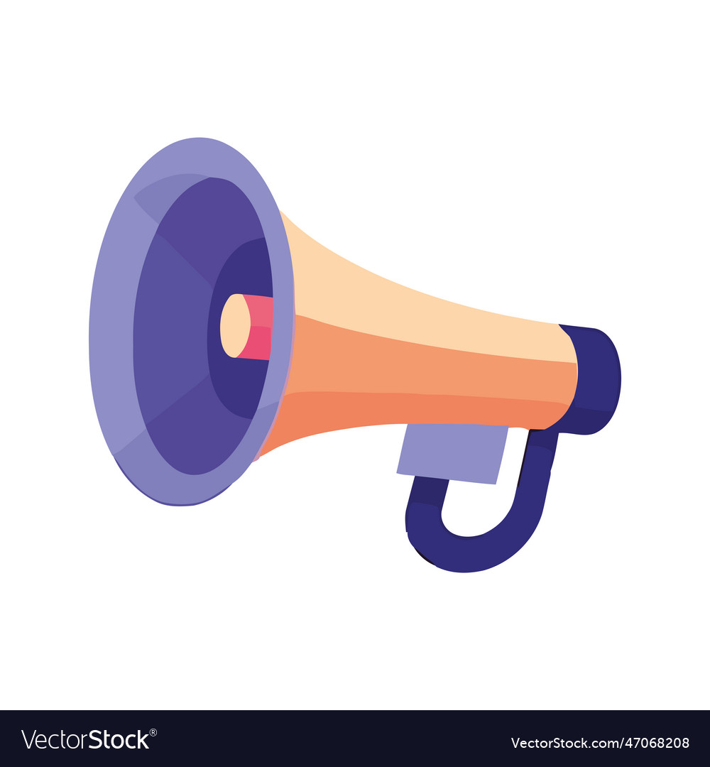 Speaker megaphone broadcasts message Royalty Free Vector