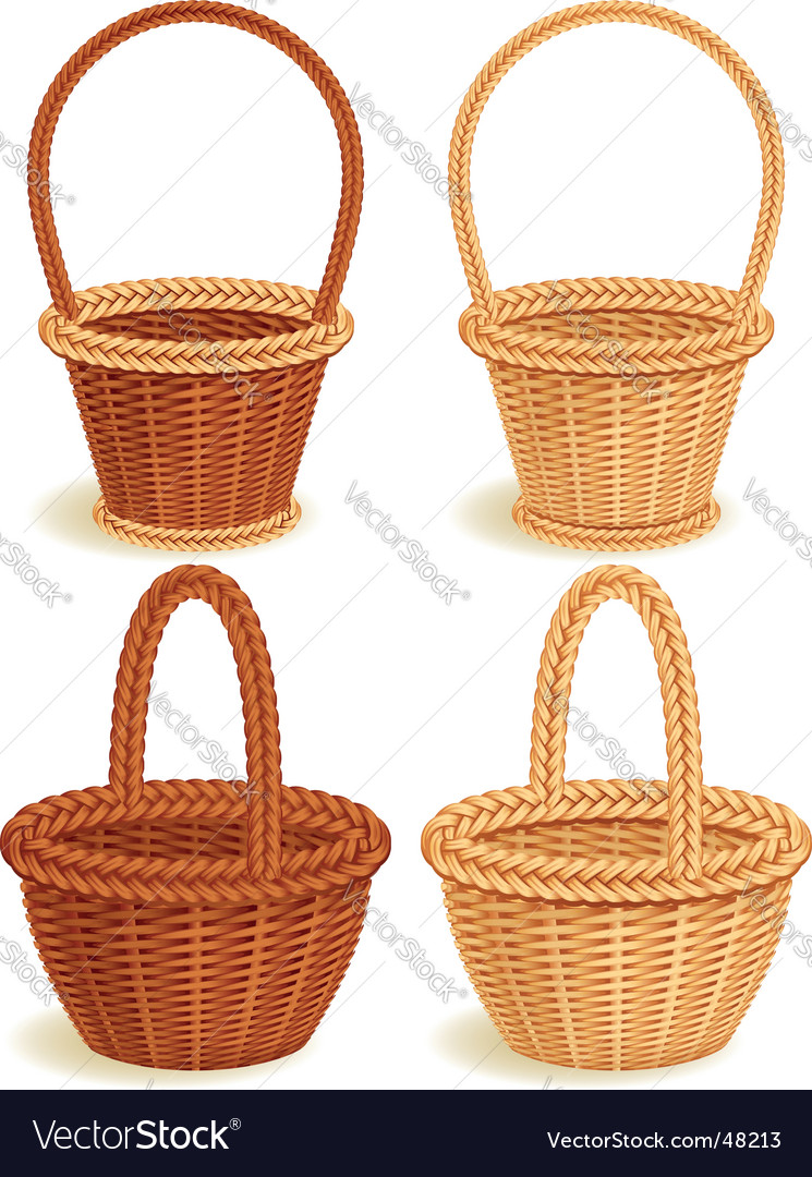 Baskets Royalty Free Vector Image - VectorStock
