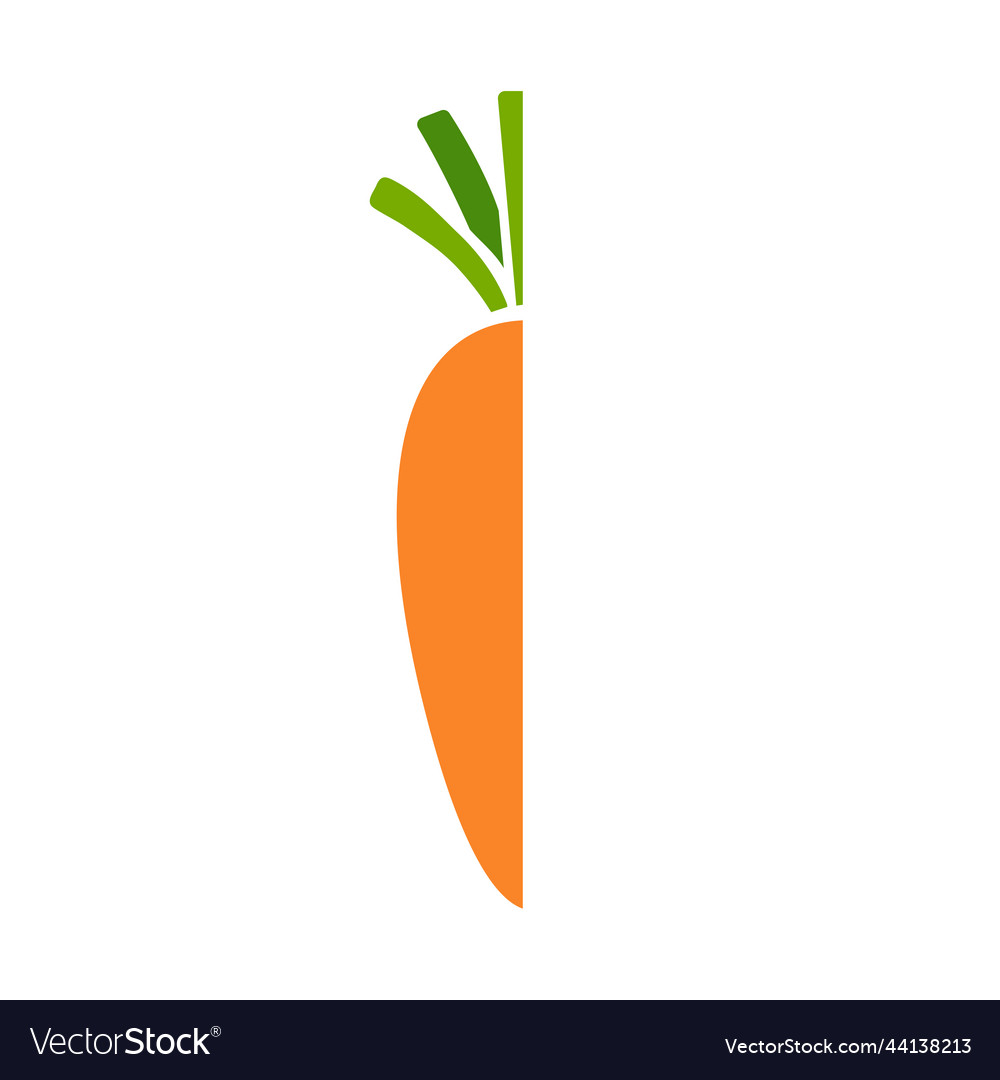 Carrot orange design easter bunny food Royalty Free Vector