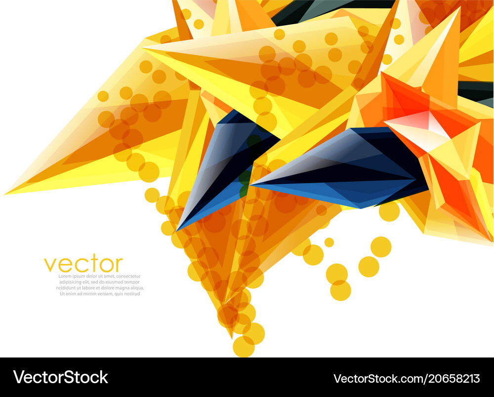 Color glass crystals on white background Vector Image