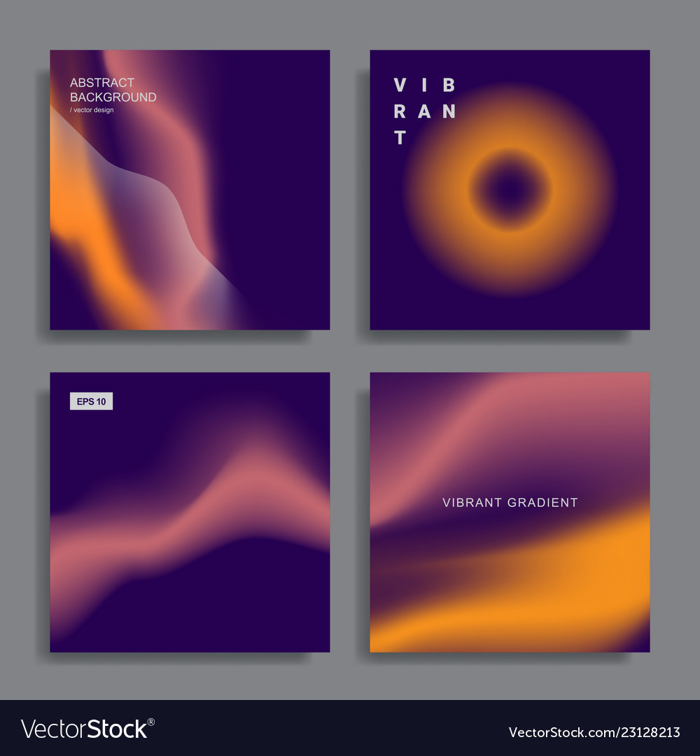 Design templates with vibrant gradient shapes Vector Image