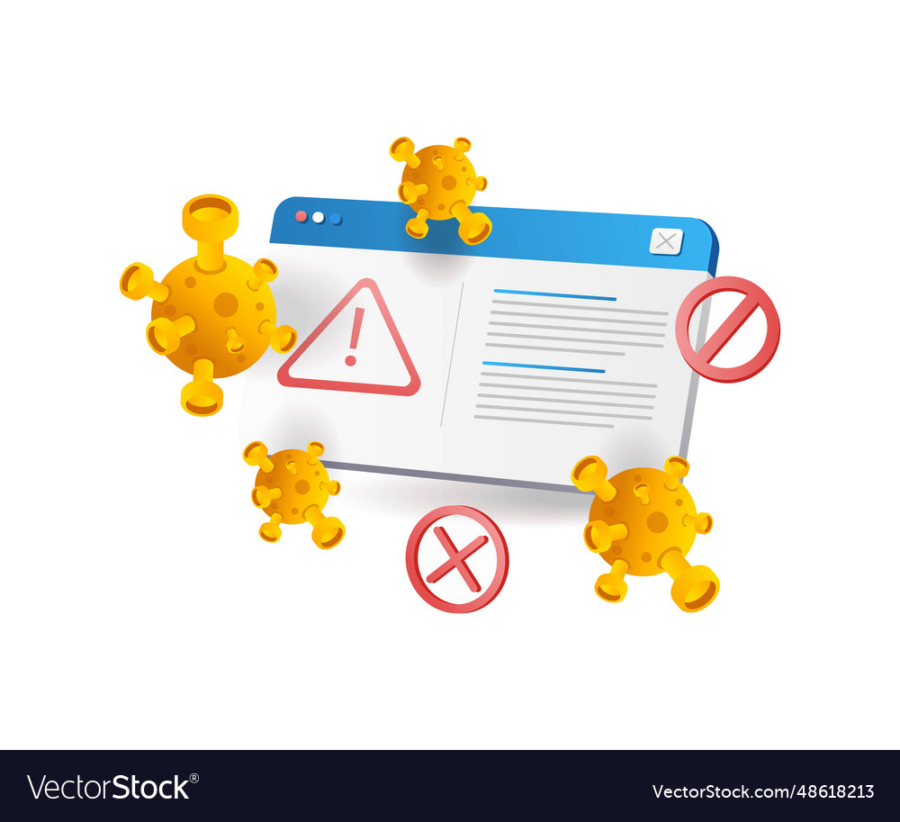 Got a malware virus warning Royalty Free Vector Image