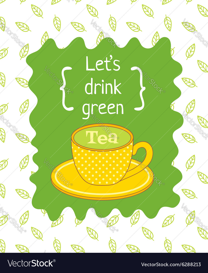 Green tea Royalty Free Vector Image - VectorStock