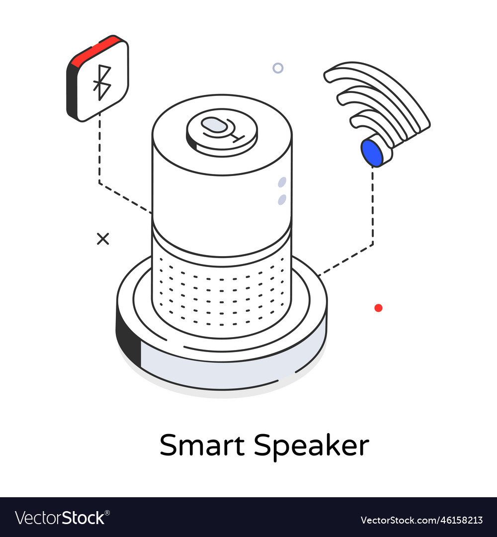 Smart speaker Royalty Free Vector Image - VectorStock