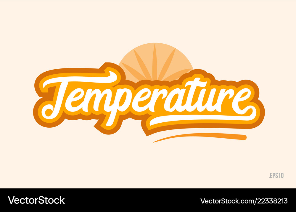 Temperature orange color word text logo icon Vector Image