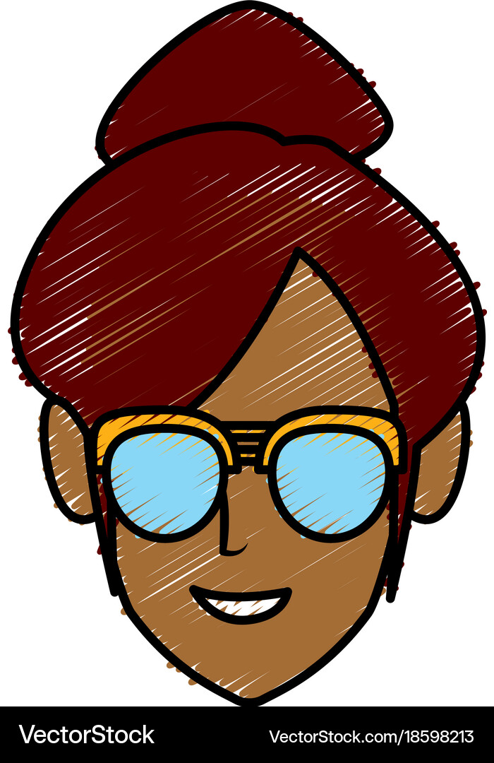 Woman face cartoon Royalty Free Vector Image - VectorStock