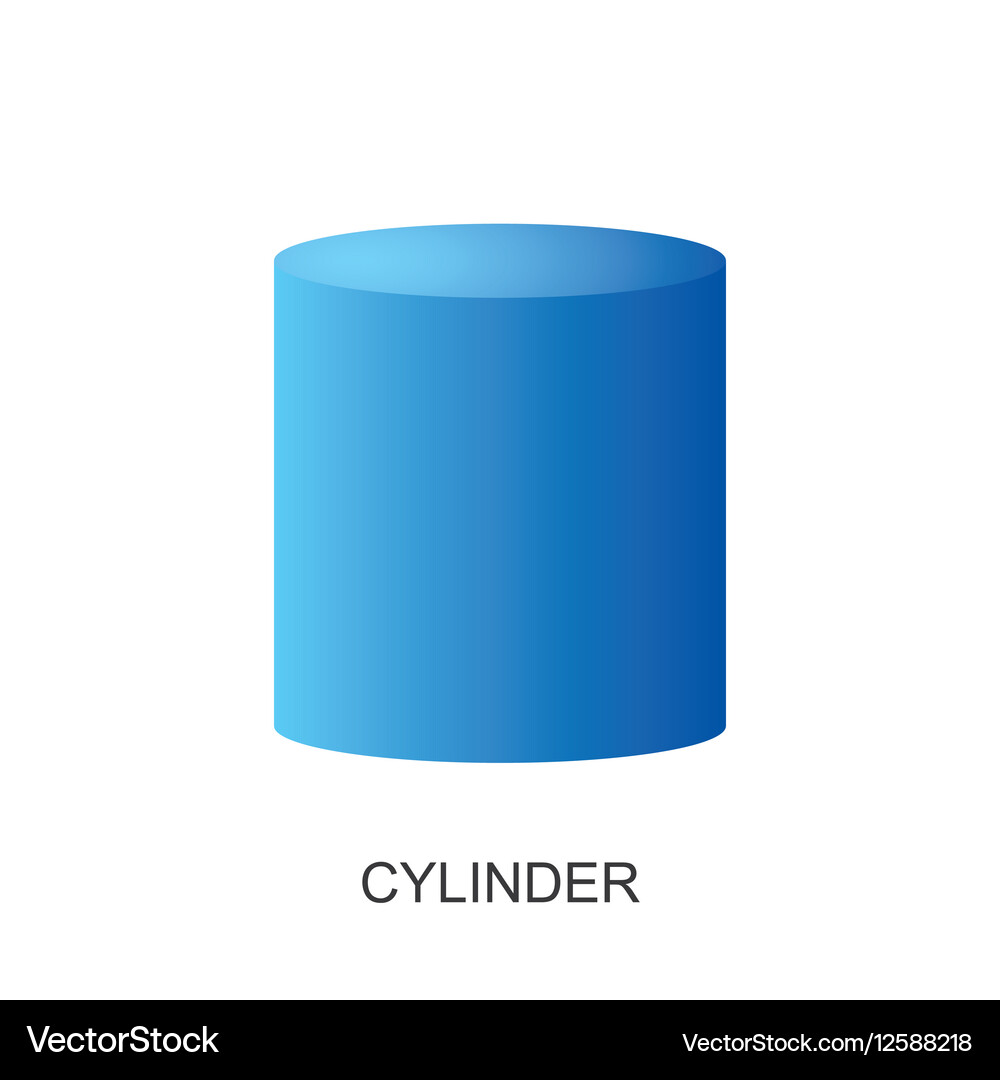 3D Cylinder Shape Royalty Free Vector Image - VectorStock