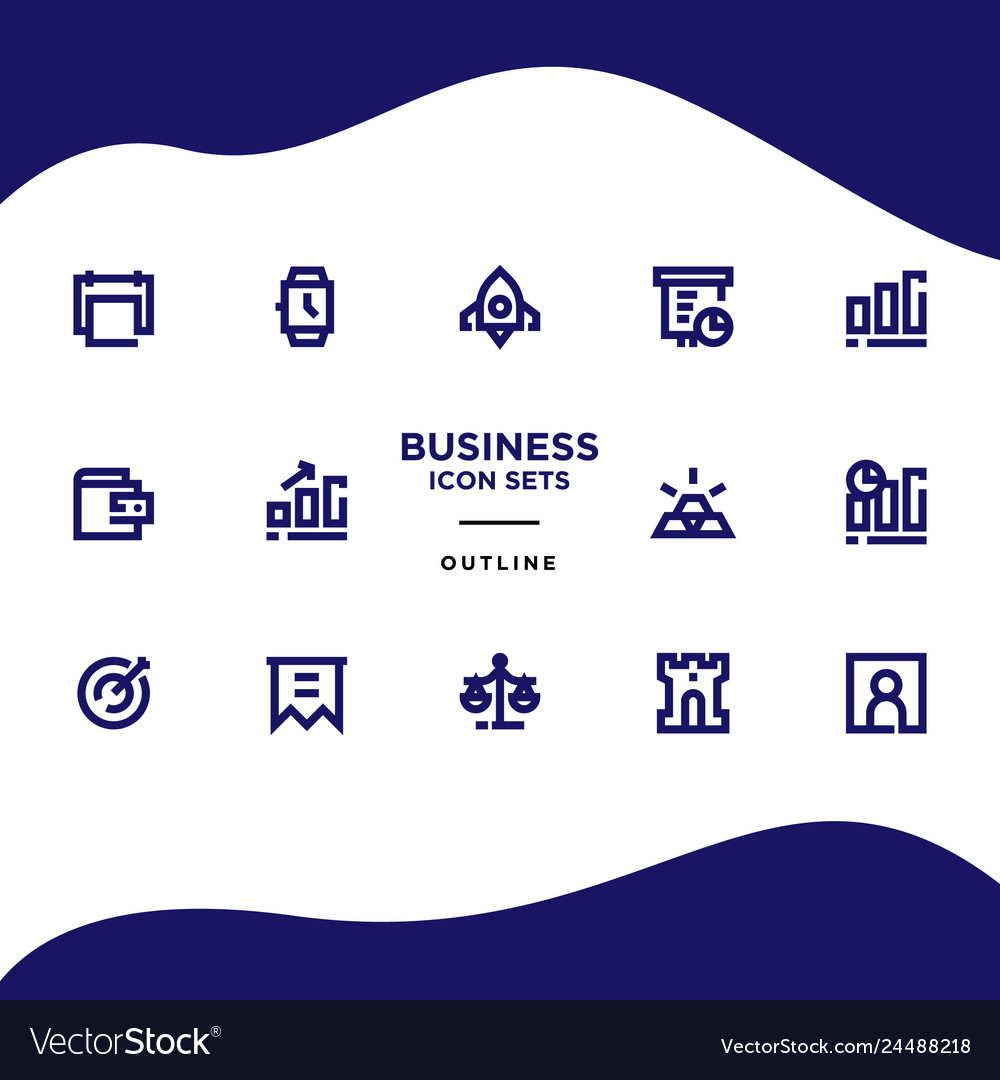 Business and finance icon sets Royalty Free Vector Image