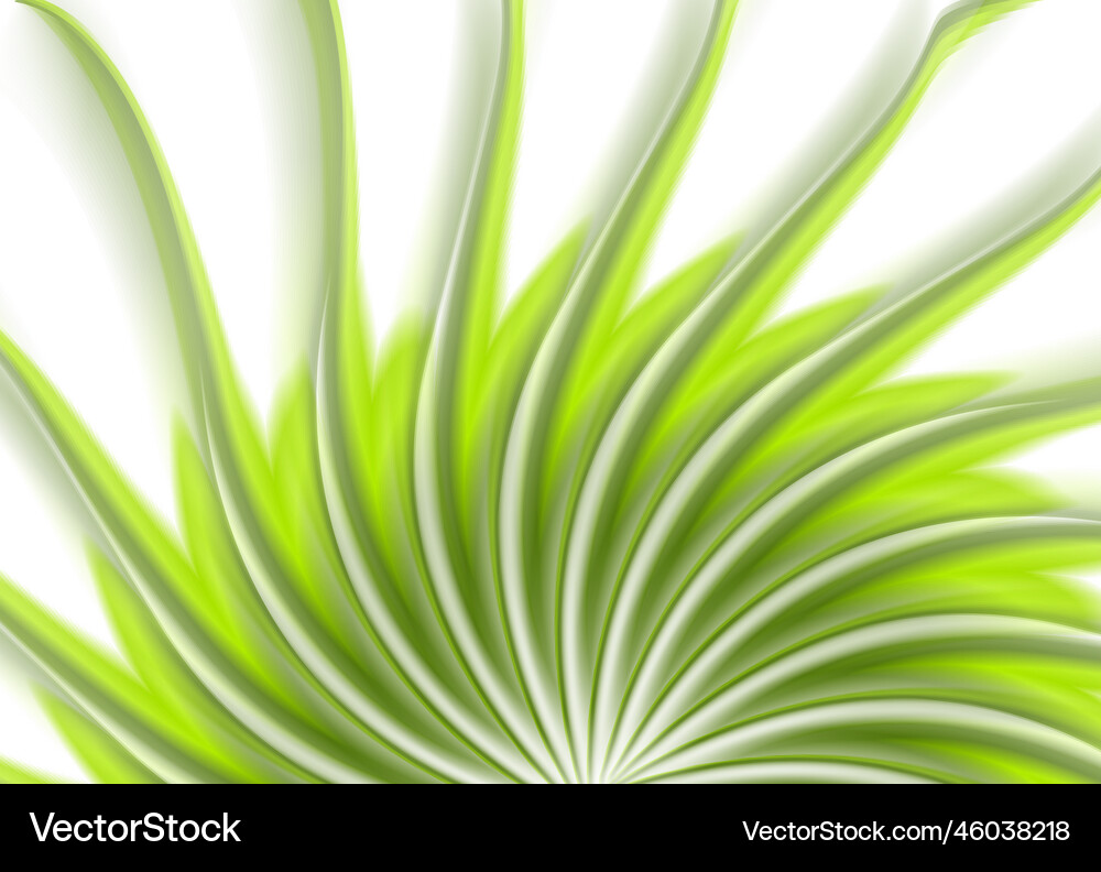 Green swirl wavy beams abstract background Vector Image