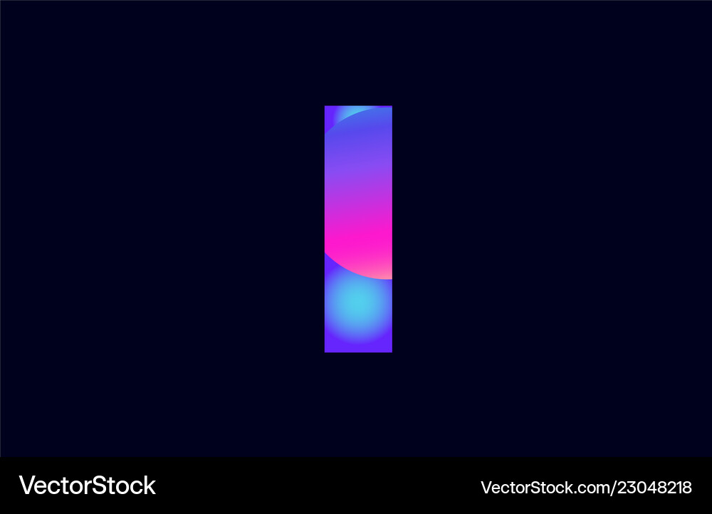 L pink blue gradient alphabet letter logo icon Vector Image