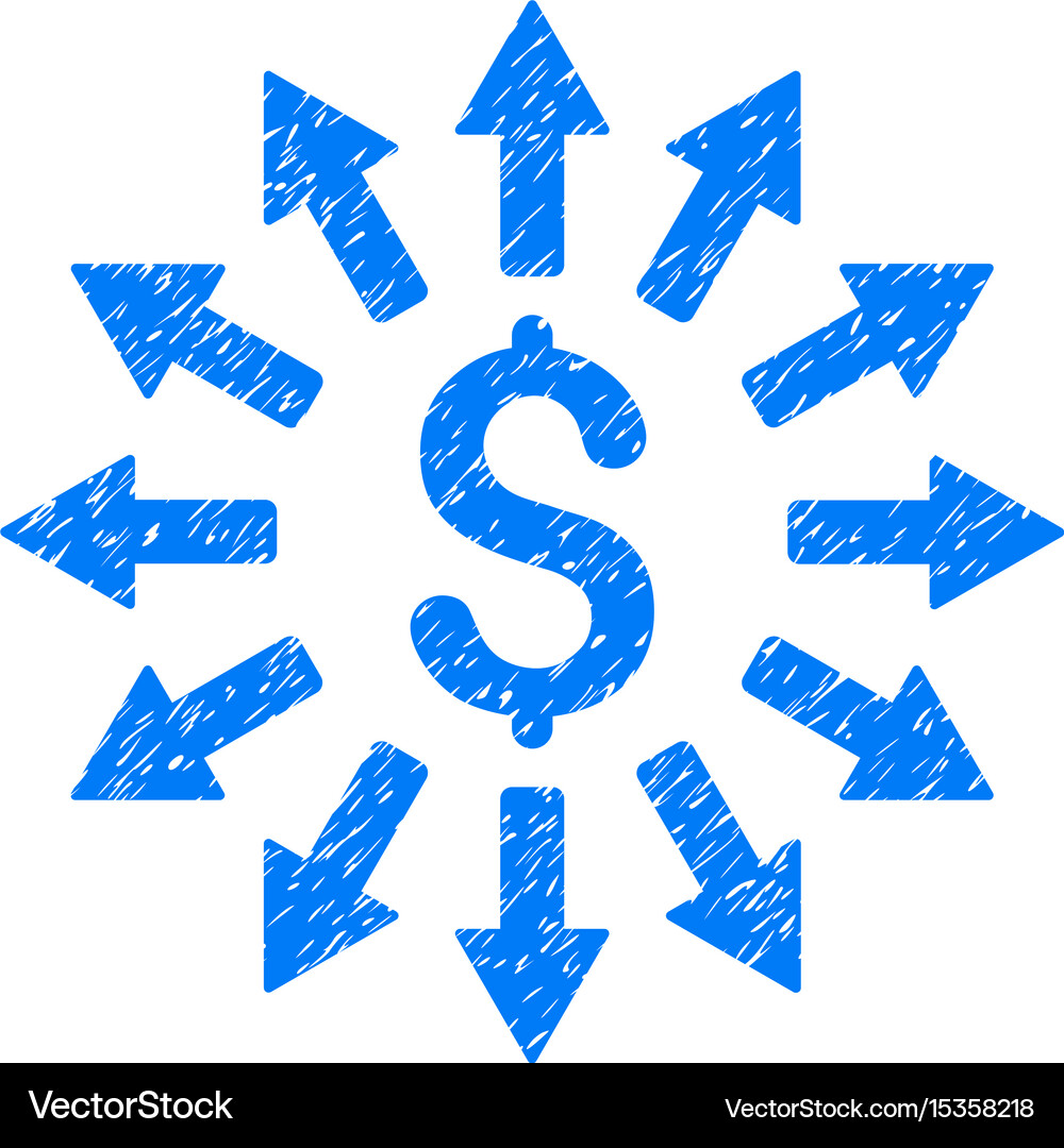 Money distribution grunge icon Royalty Free Vector Image