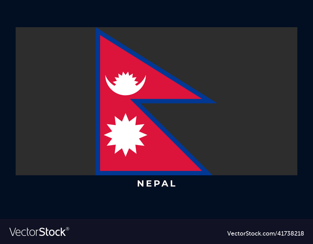 National flag of nepal Royalty Free Vector Image National flag of nepal Royalty Free Vector Image