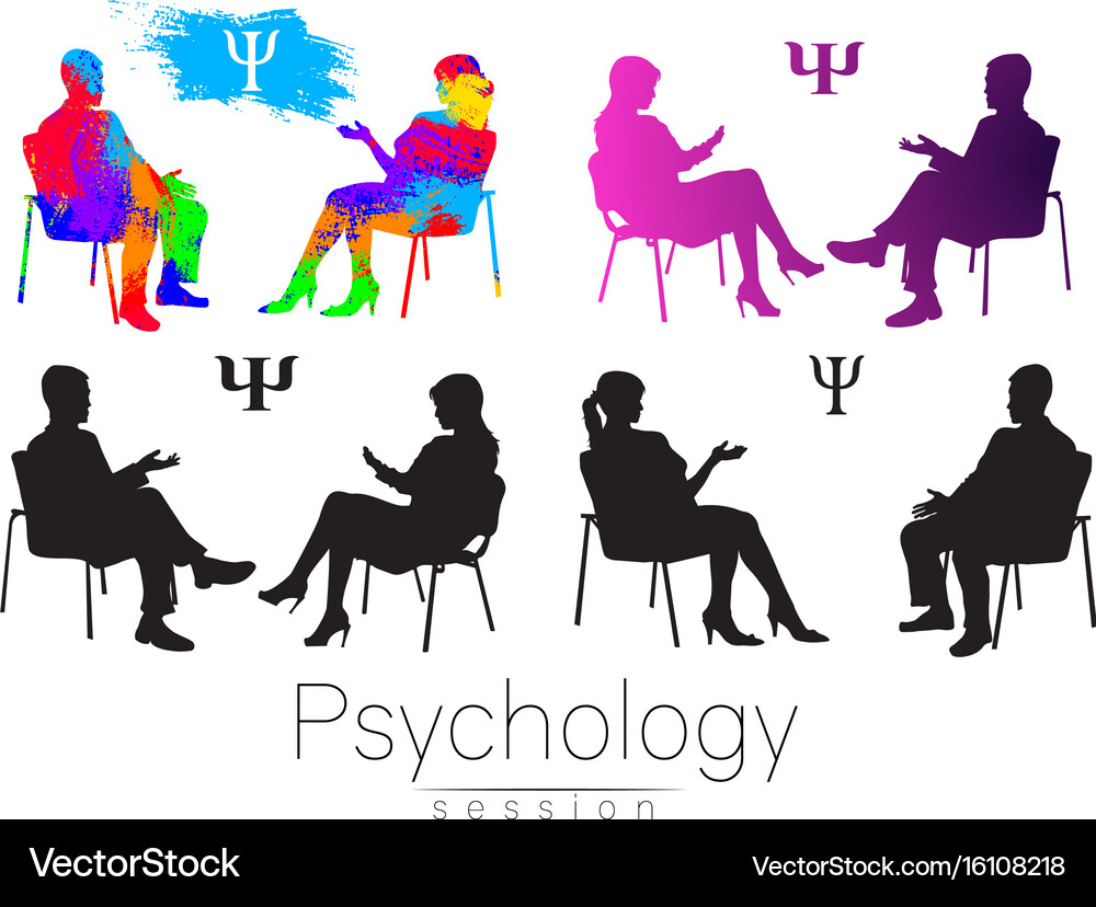 Psychologist and the client psychotherapy Vector Image
