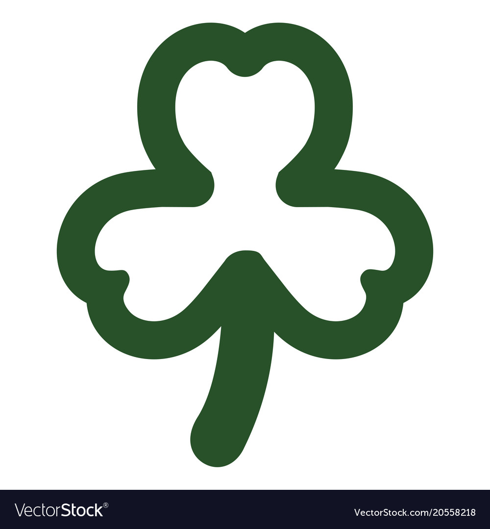 Three leaf clover Royalty Free Vector Image - VectorStock