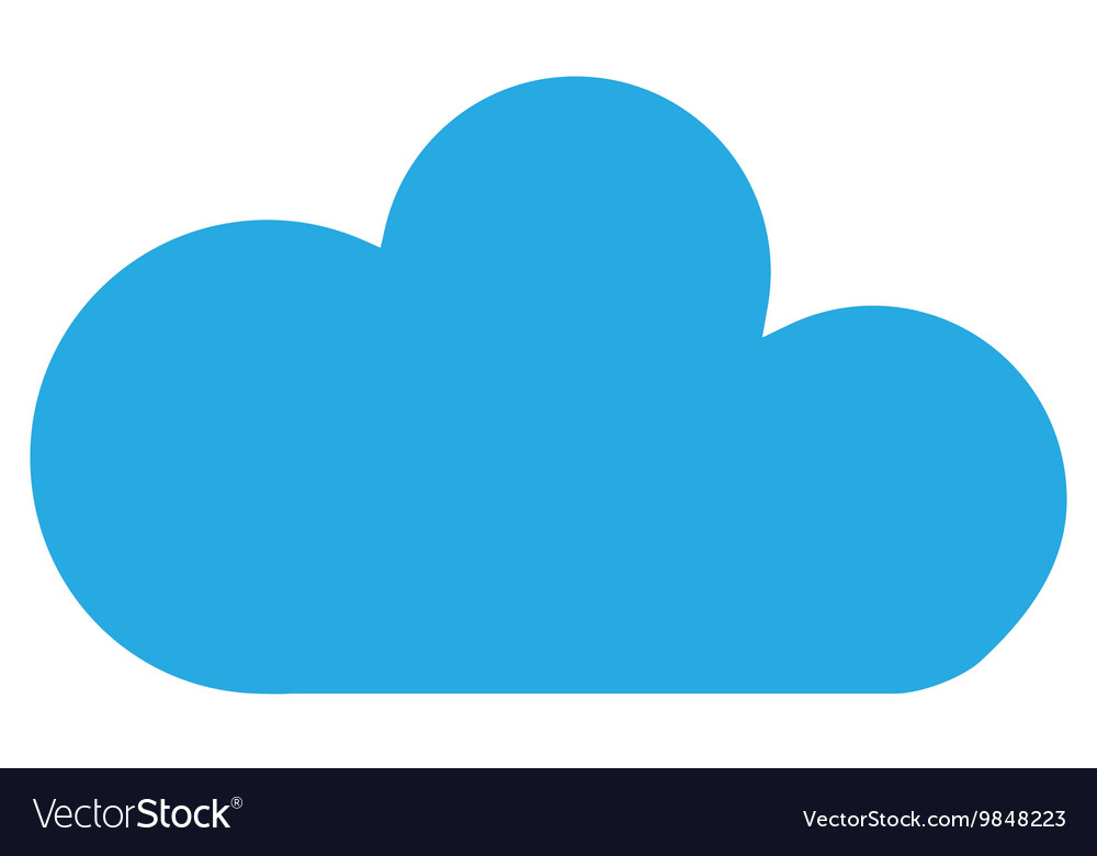 Blue cloud Royalty Free Vector Image - VectorStock
